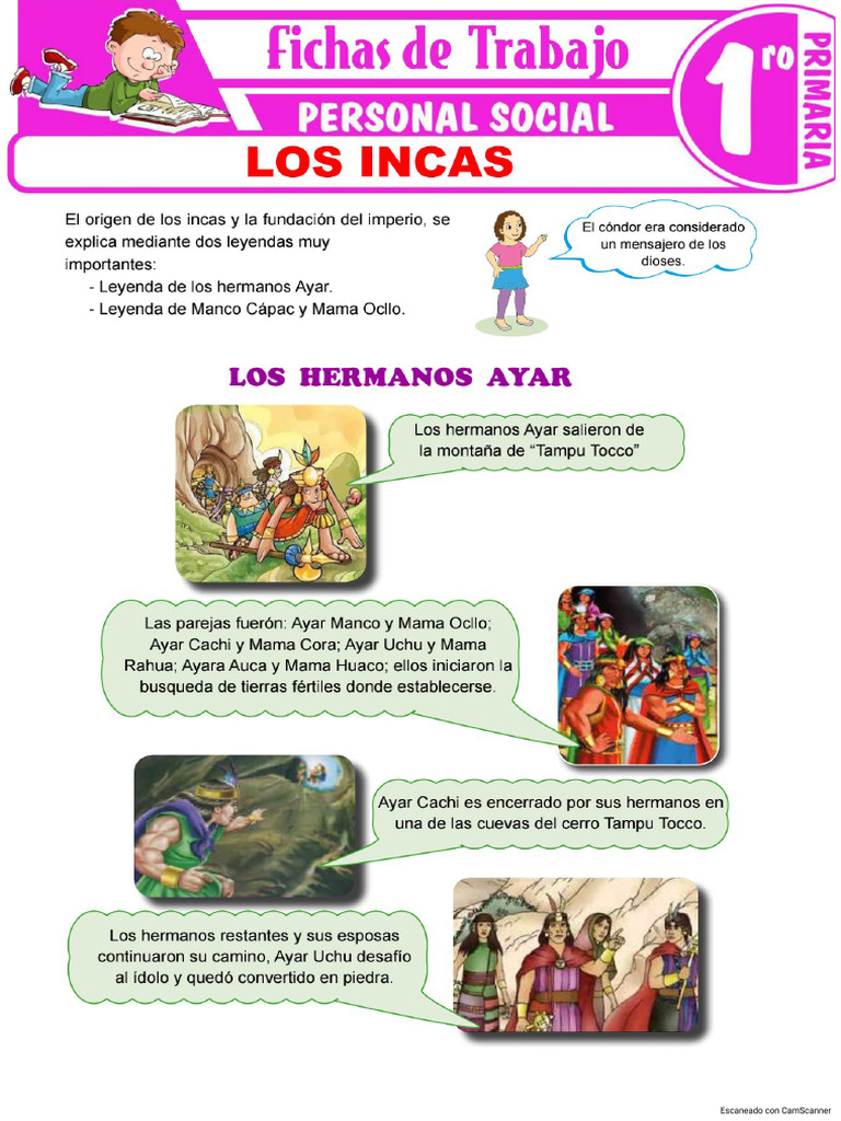Los-incas-para-Primer-Grado-de-Primaria(1) | PDF