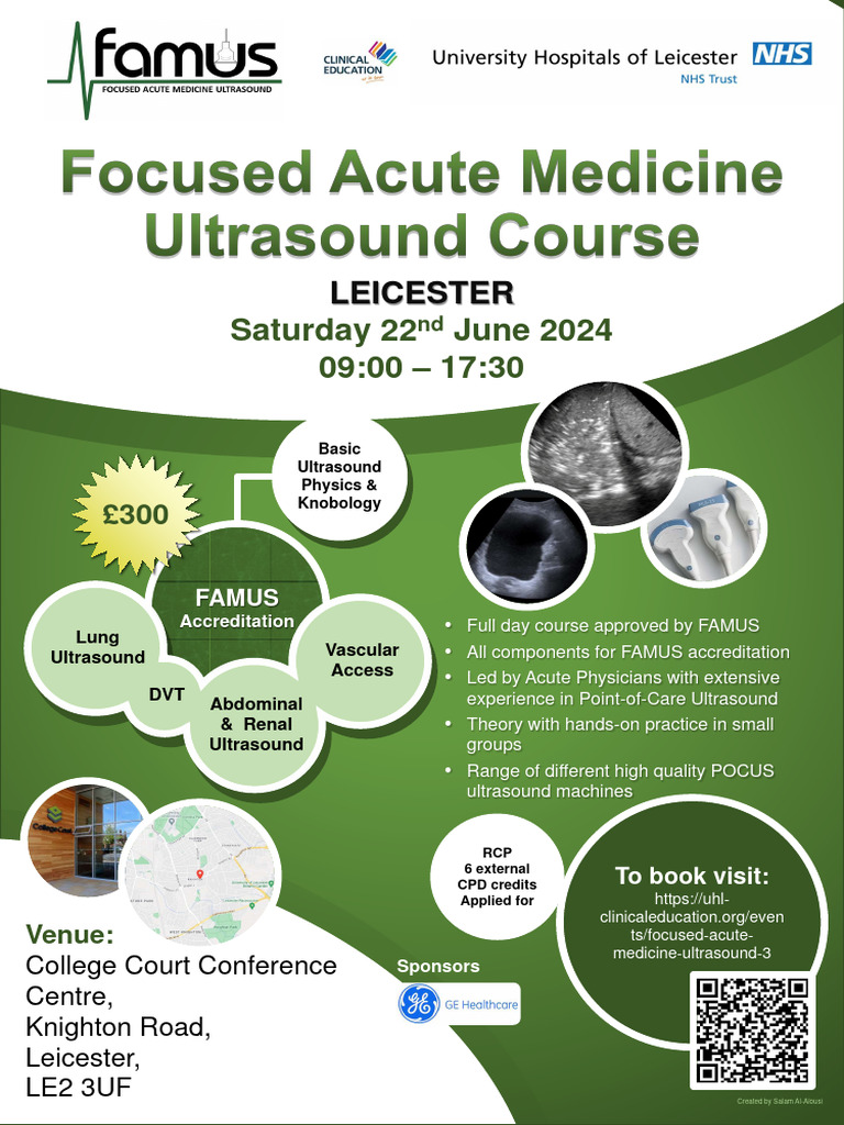 FAMUS Course Poster Jun24 All Small | PDF | Ultrasound | Health Care