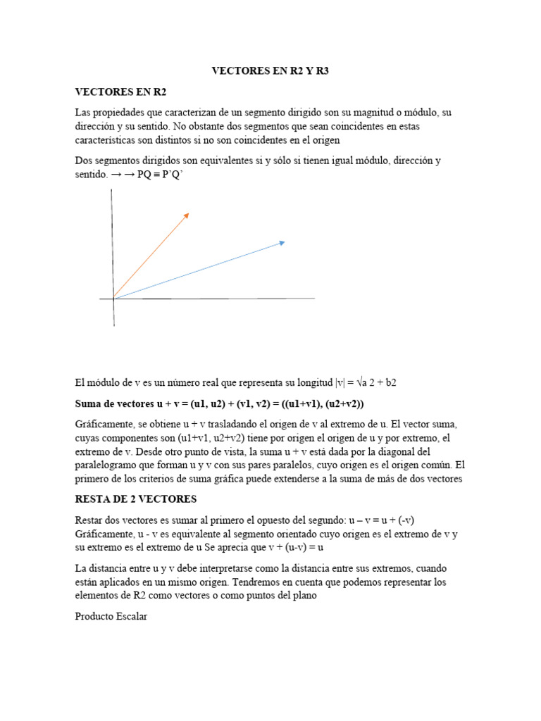 Vectores en R2 y R3 Ivan Higuita | PDF | Vector Euclidiano | Sistema de ...