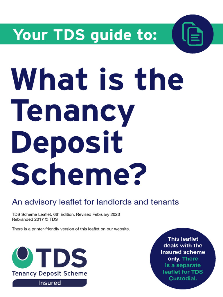 What Is The Tenancy Deposit Scheme Download Free Pdf Leasehold