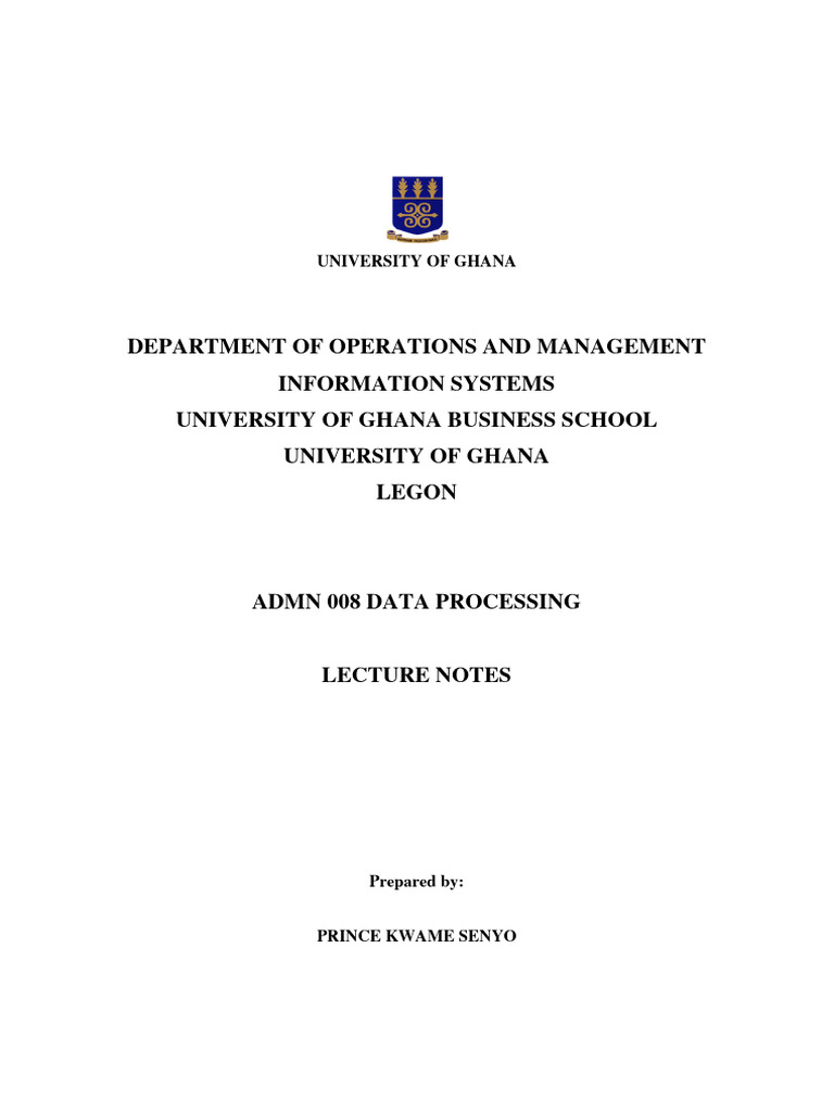 CoureseModol UGBS 008 Data Processing | PDF | Microsoft Excel | Interest