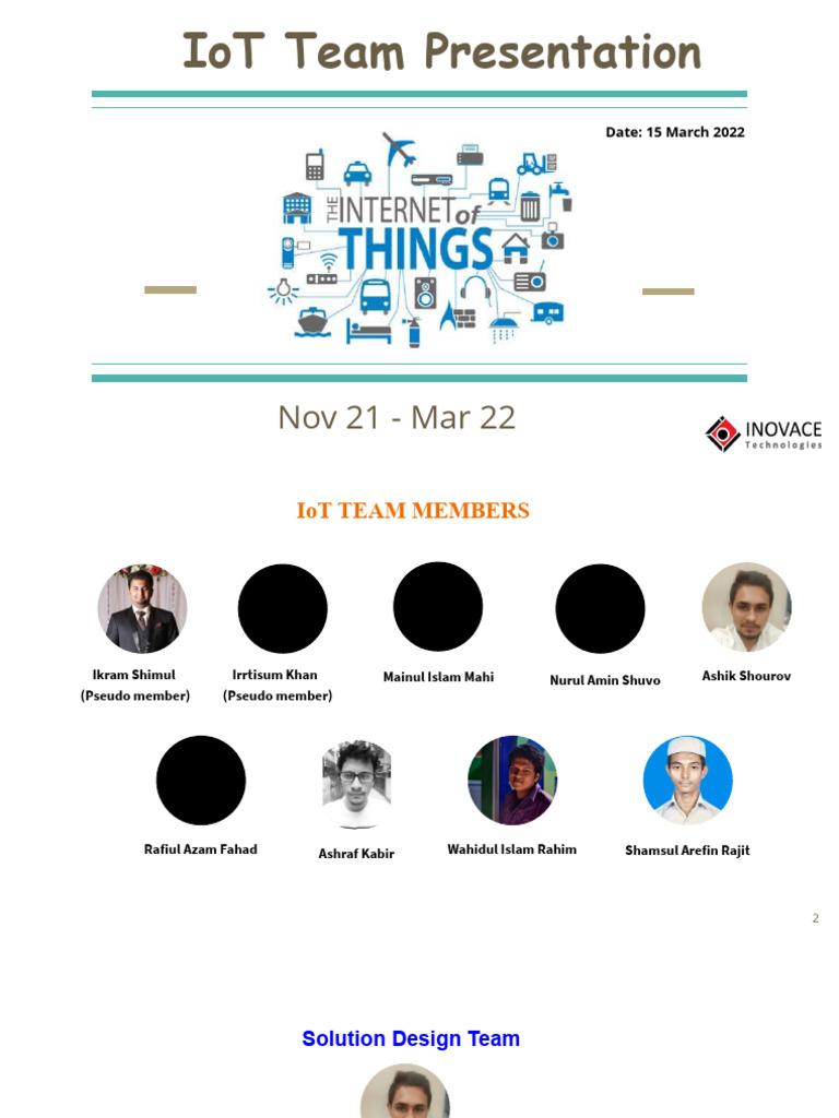 March- IoT Team Presentation | PDF | Internet Of Things | Computing