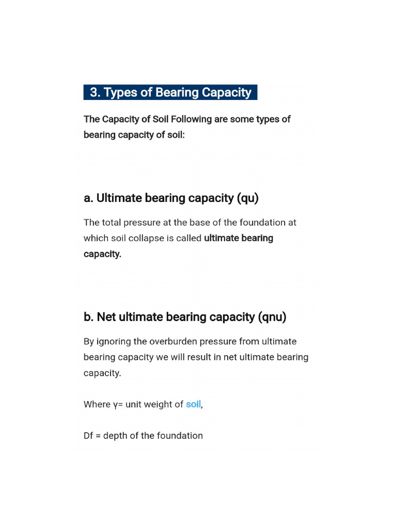 Bearing Capacity | PDF