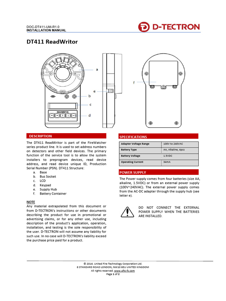 DT411 Um R1.0 | PDF | Menu (Computing) | Power Supply