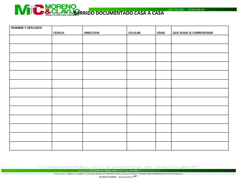 Barrido Documentado Casa a Casa | PDF