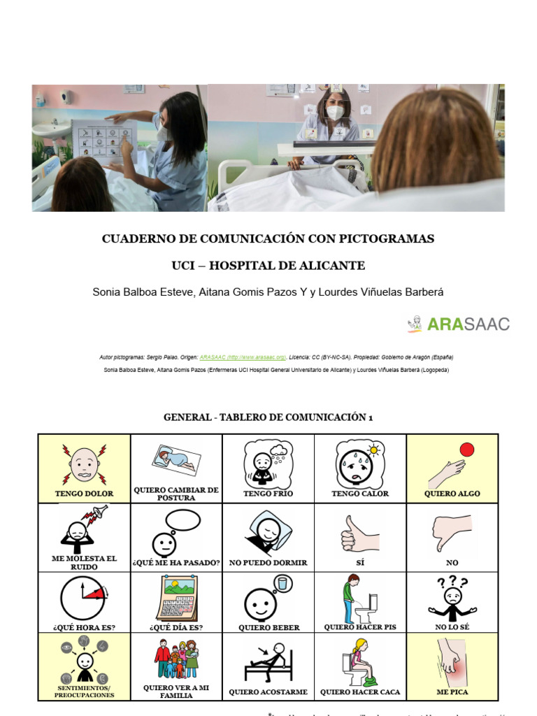 Cuaderno de Comunicación con Pictogramas | PDF
