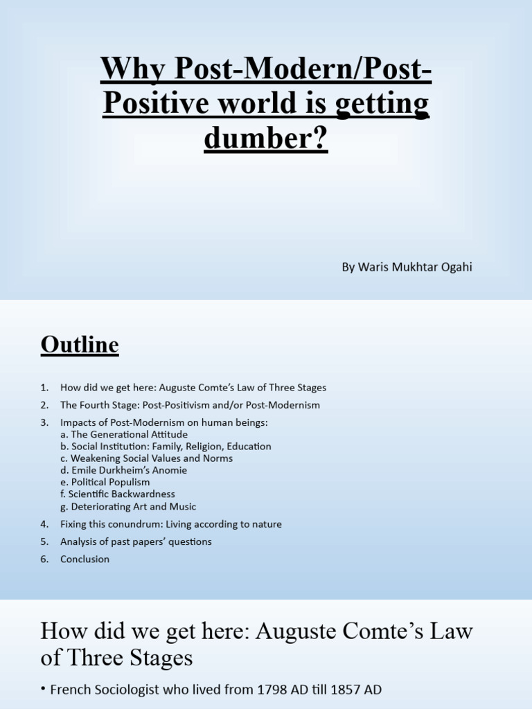 Why Post Modern | PDF | Postmodernism | Liberal Arts Education