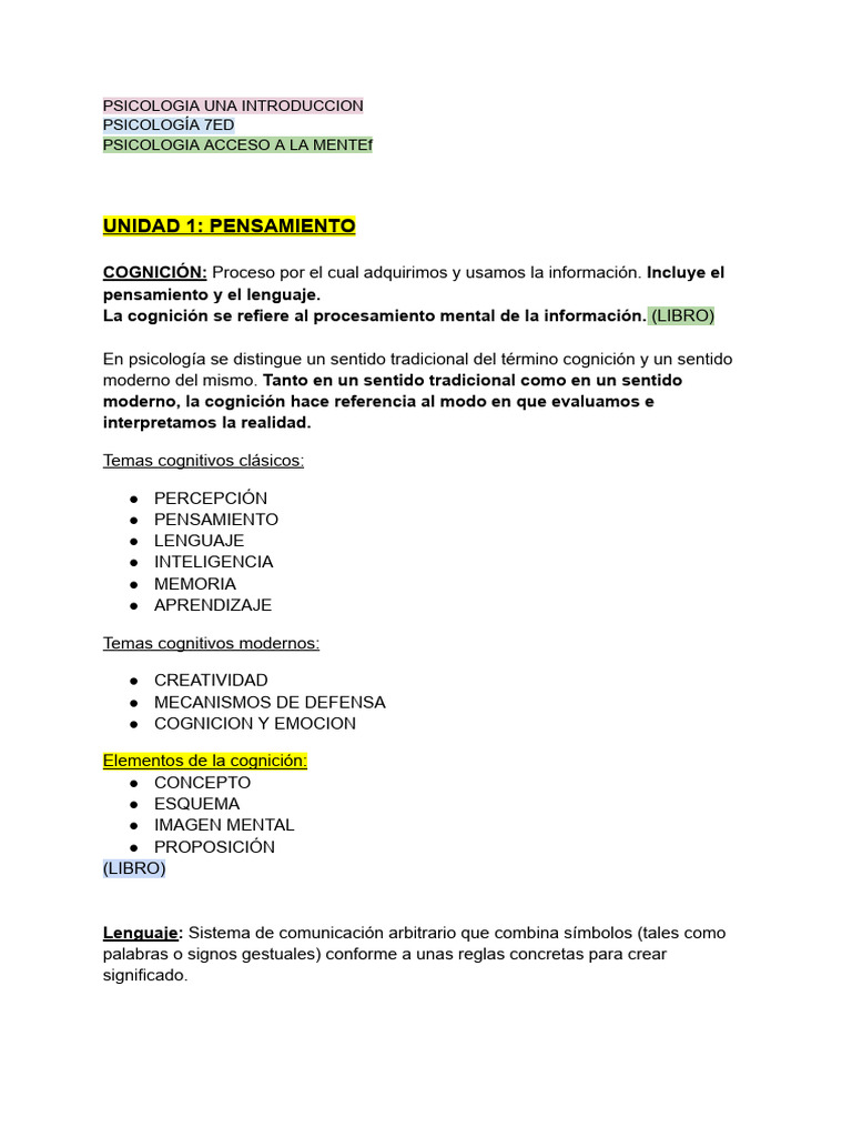 Psico General 2, Primera Parte. | PDF | Las emociones | Inteligencia