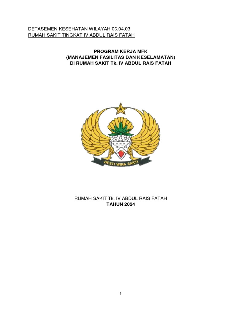 Program Kerja MFK 2024 | PDF