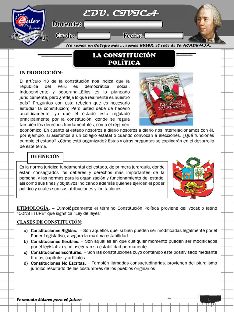 Tema Ix La Constitucion Politica | PDF | Constitución | Gobierno