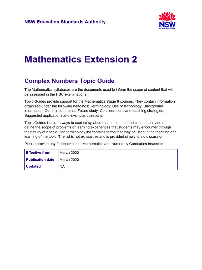 mathematics-extension-2-year-12-topic-guide-complex-numbers | PDF ...