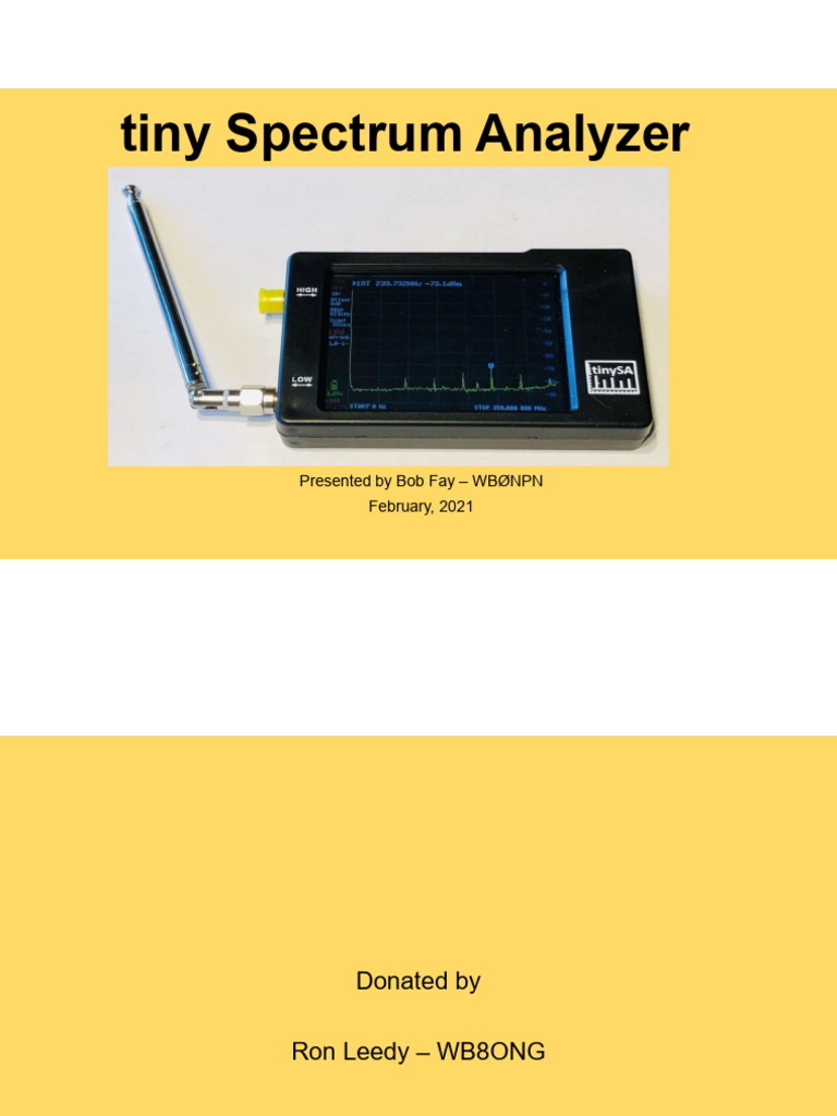 Tiny_Spectrum_Analyzer | Download Free PDF | Spectral Density | Sound Production Technology