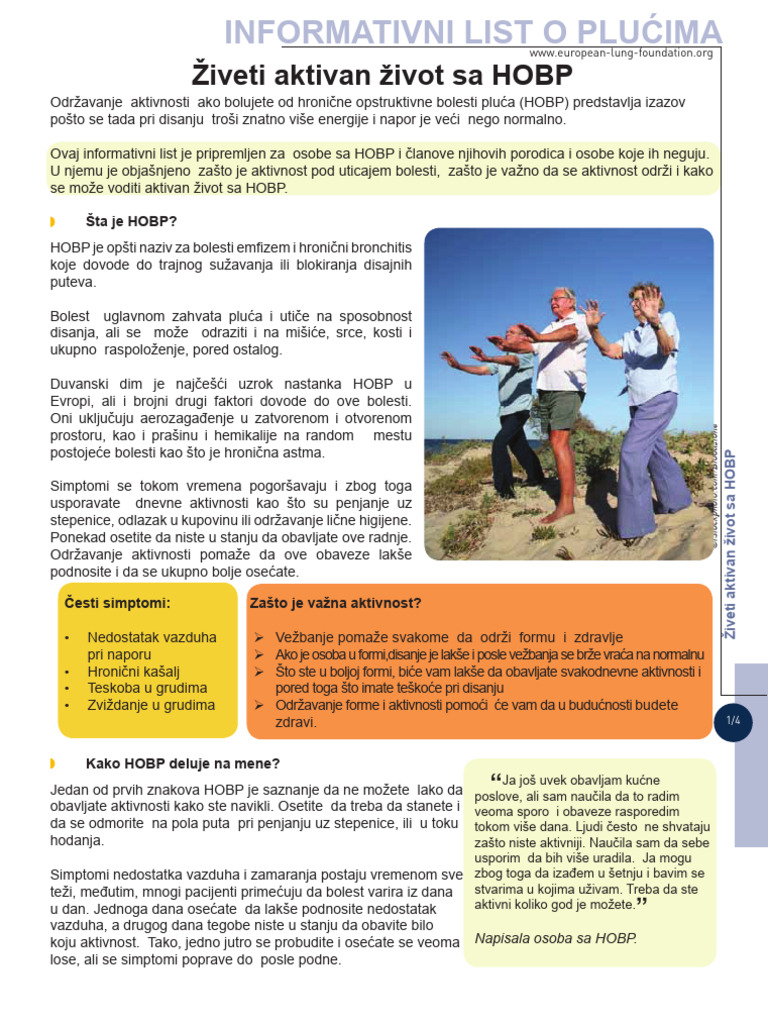 Living An Active Life With Copd Serbian | PDF