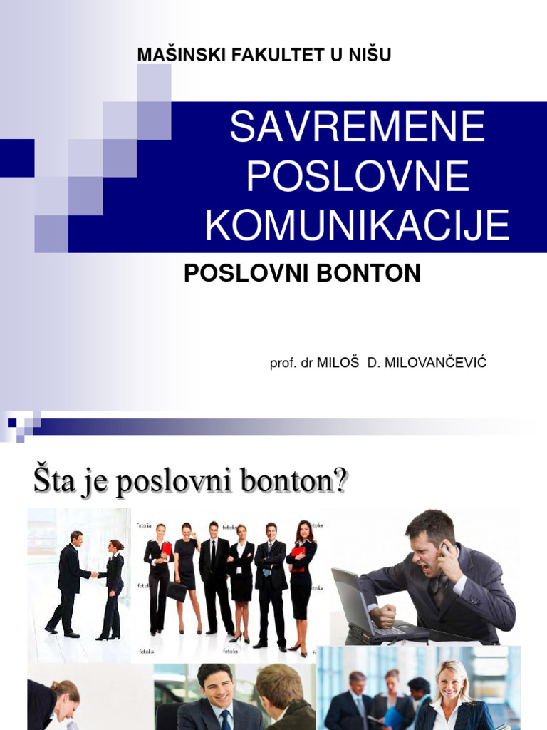 Savremene Poslovne Komunikacije | PDF