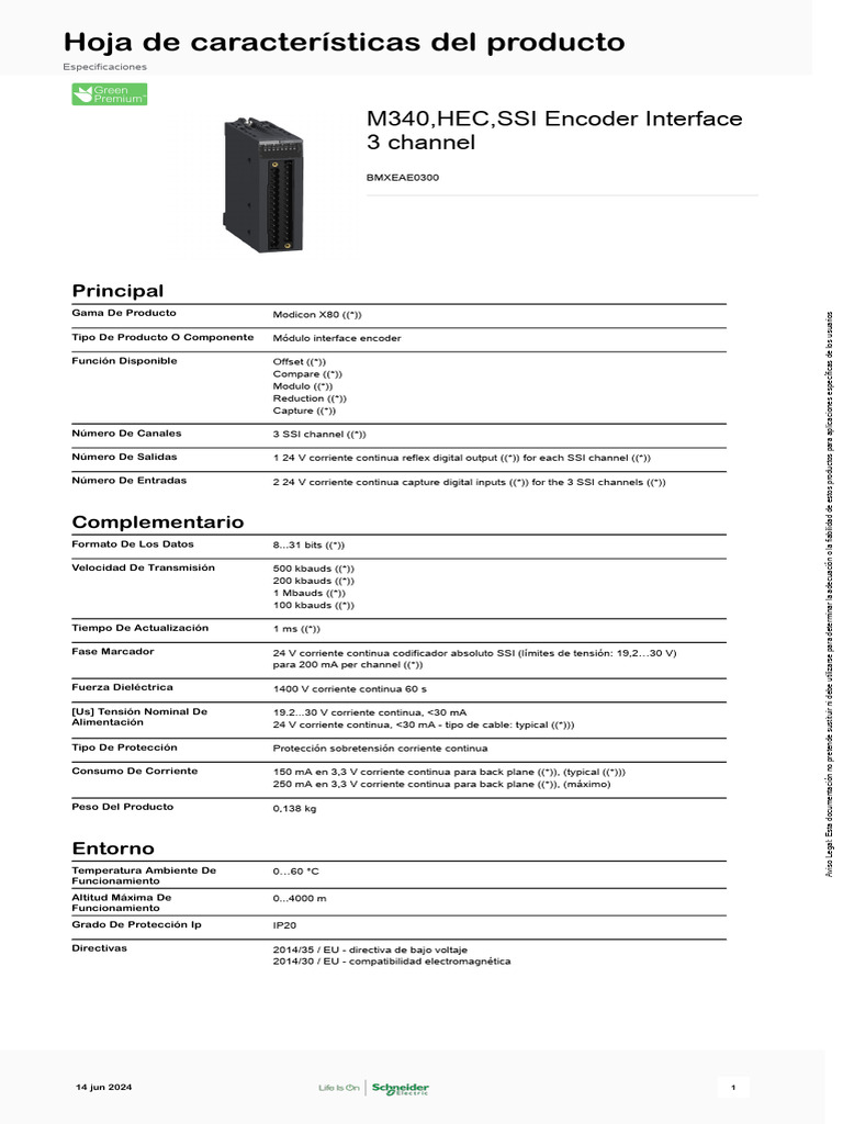 Schneider Electric - Módulos-Modicon-x80 - BMXEAE0300 | PDF ...