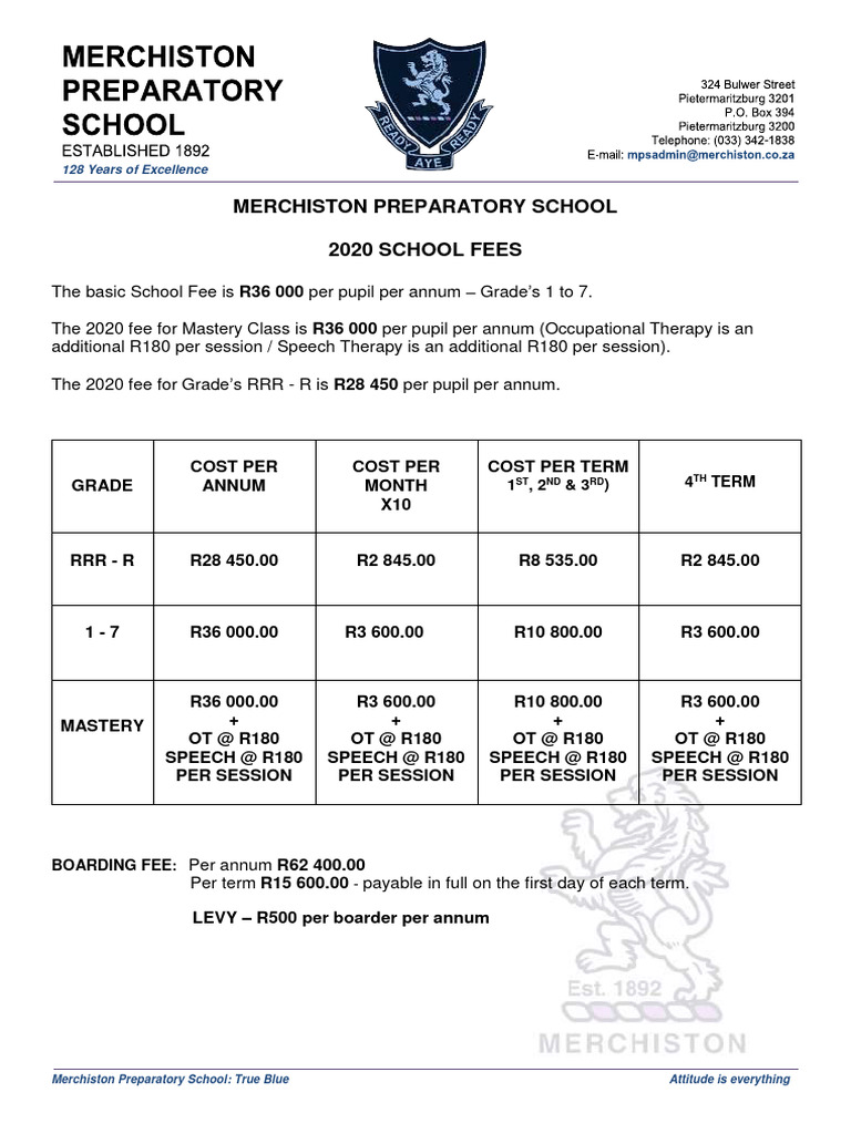 Merchiston Preparatory School Fees 2022 05 13 - 18 13 26 - 377036 | PDF