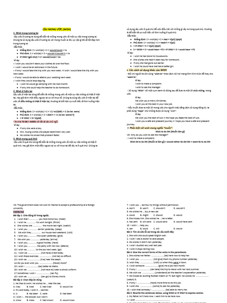 Câu Mong Ư C (Wish) | PDF