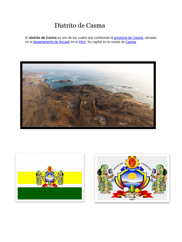 Casma: Distrito y Provincia en Áncash | PDF