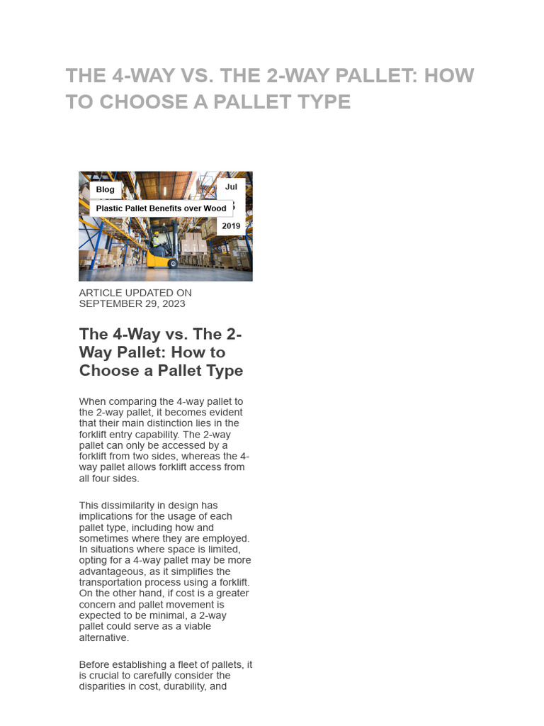 The 4-Way vs. The 2-Way Pallet - How To Choose A Pallet Type - iGPS Logistics, LLC | Download ...