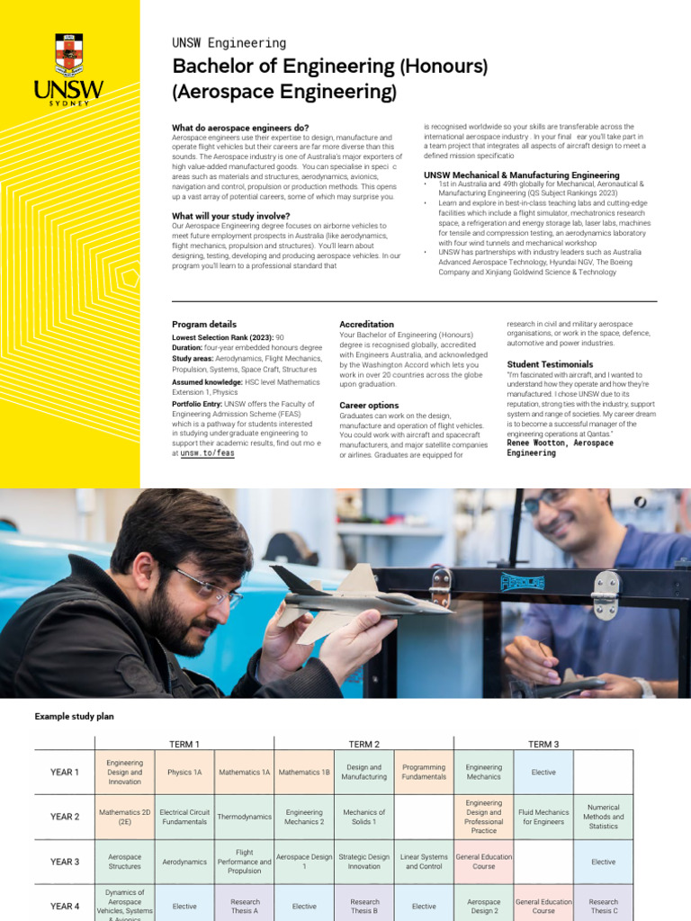 OD2023 - A4 Flyer-Eng-Aerospace UNSW | PDF | Aerospace Engineering ...