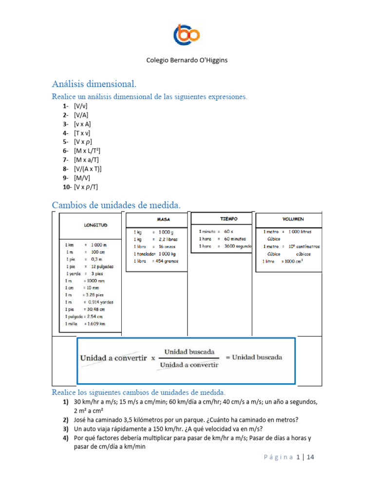 Guía 1 Física Segundo Medio Descargar Gratis Pdf Velocidad