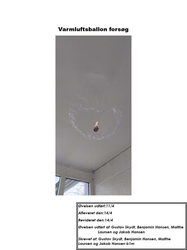 Fysik varmluftsballon | PDF