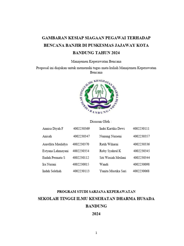 Proposal Kebencanaan Banjir | PDF