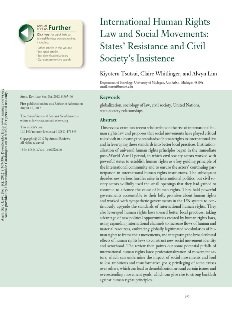 5) International Human Rights Law and Social Movements | PDF | Human ...