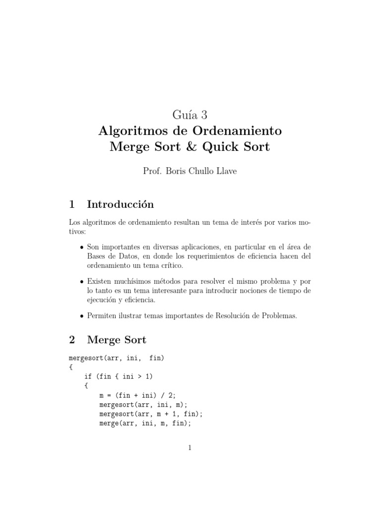 Merge | PDF | Algoritmos | Matemáticas Aplicadas