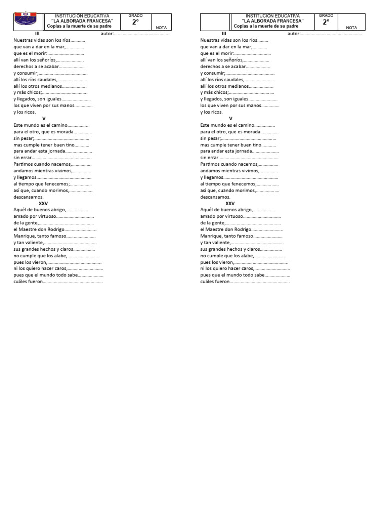 PRATICA Coplas | PDF