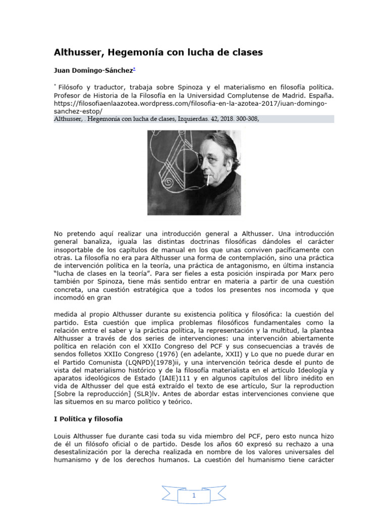 Althusser | PDF | marxismo | Karl Marx