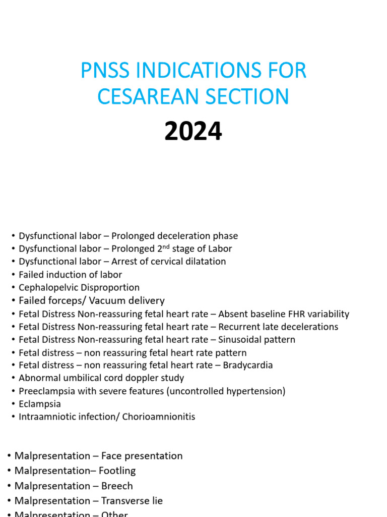 PNSS Indications For CS | PDF