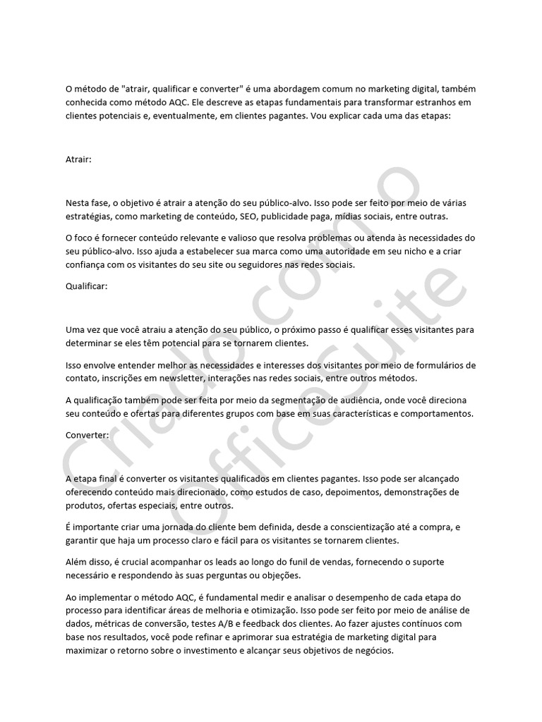 Metodo - A.Q.C FDGF | PDF | Marketing