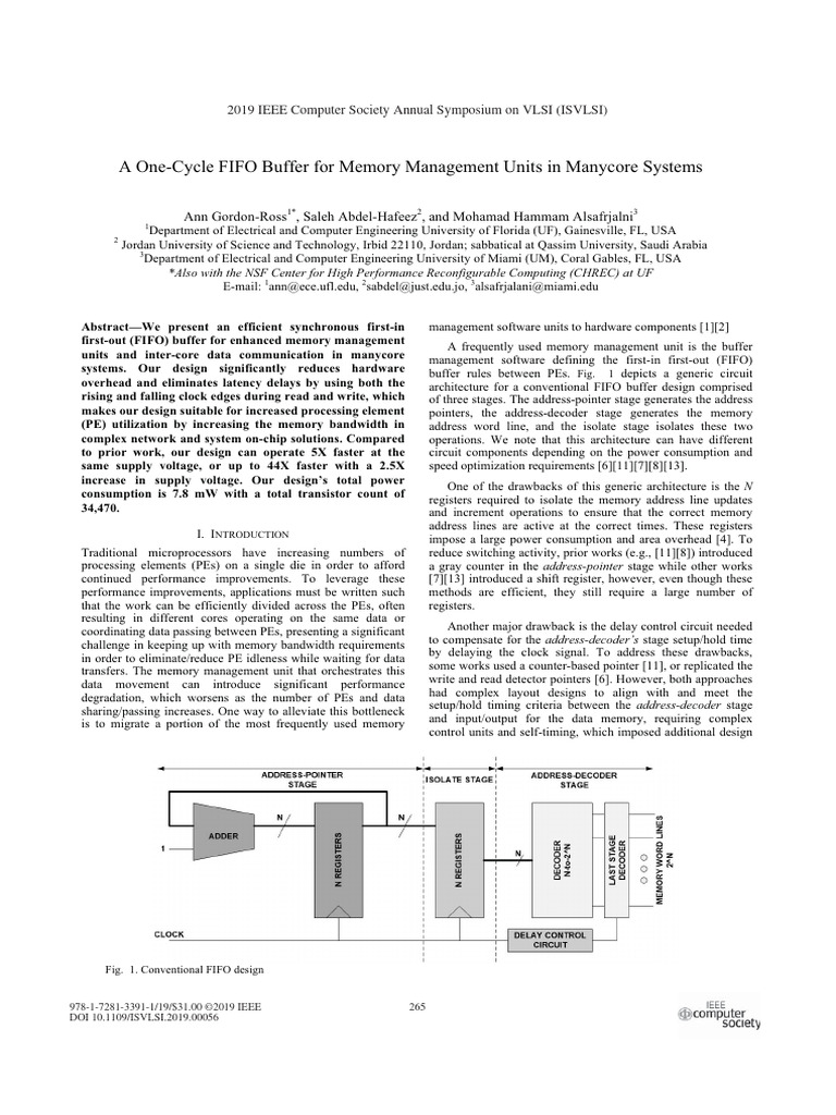 Efficient FIFO Buffer for Manycore Systems | PDF | Electronic Circuits ...