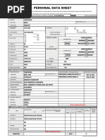 Cs Form No. 212 Revised 2025 Personal Data Sheet Pds 2 | PDF | Government And Personhood | Justice