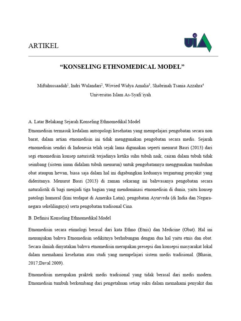 Konseling Model Etnomedis Tradisional | PDF | Pengembangan Diri ...