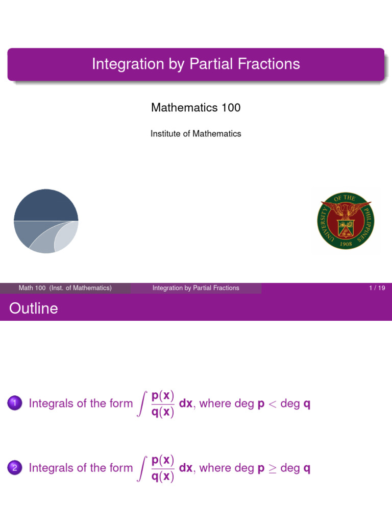 L27 Partial Fractions | PDF | Mathematics