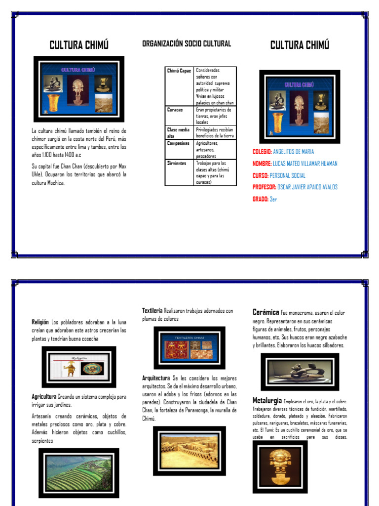 CULTURA CHIMÚ TRIPTICO | PDF