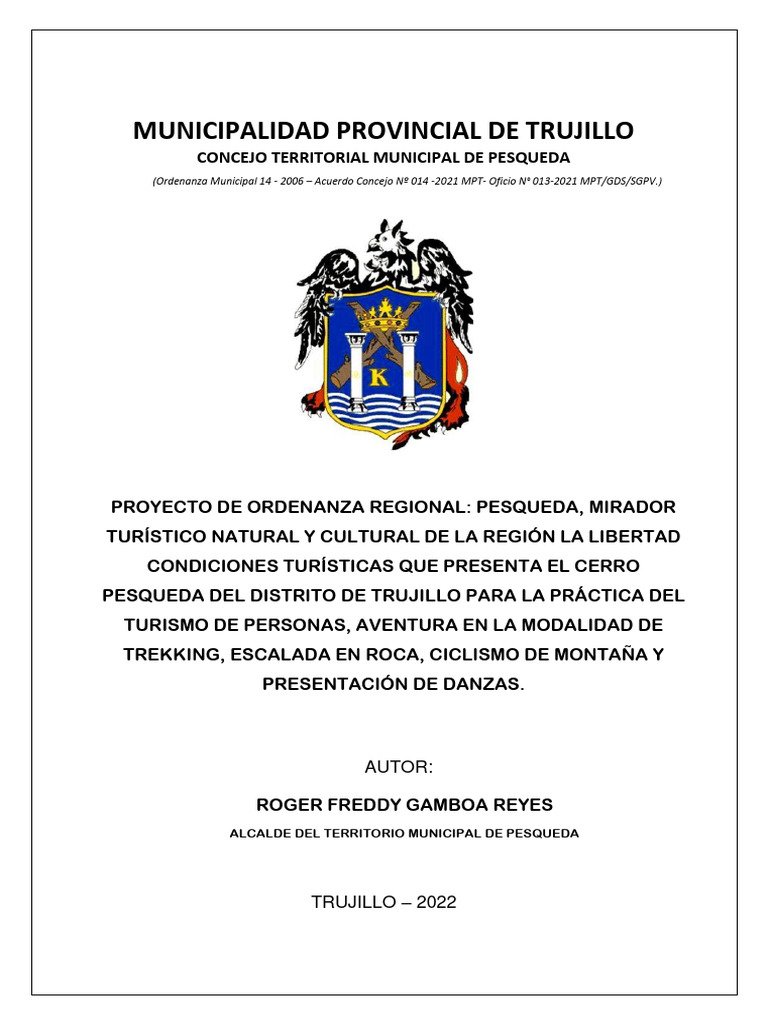 Potencial Turístico del Cerro Pesqueda | PDF | Turismo | Metodología de ...