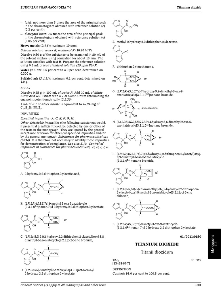 TITANIUM DIOXIDE | PDF | Solubility | Thin Layer Chromatography
