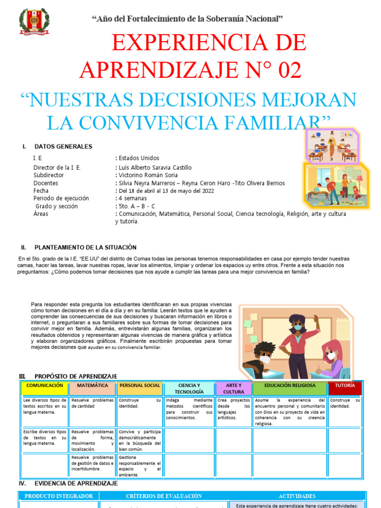 Experiencia de Aprendizaje n 02 (1) | Descargar gratis PDF | Números | Probabilidad