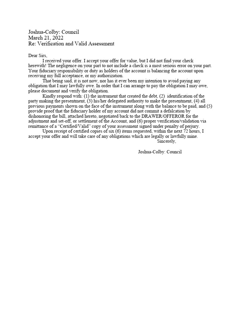 Conditional Acceptance Response Letter | PDF | Law