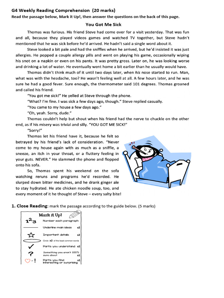 G4 Reading Comprehension Exercise | PDF