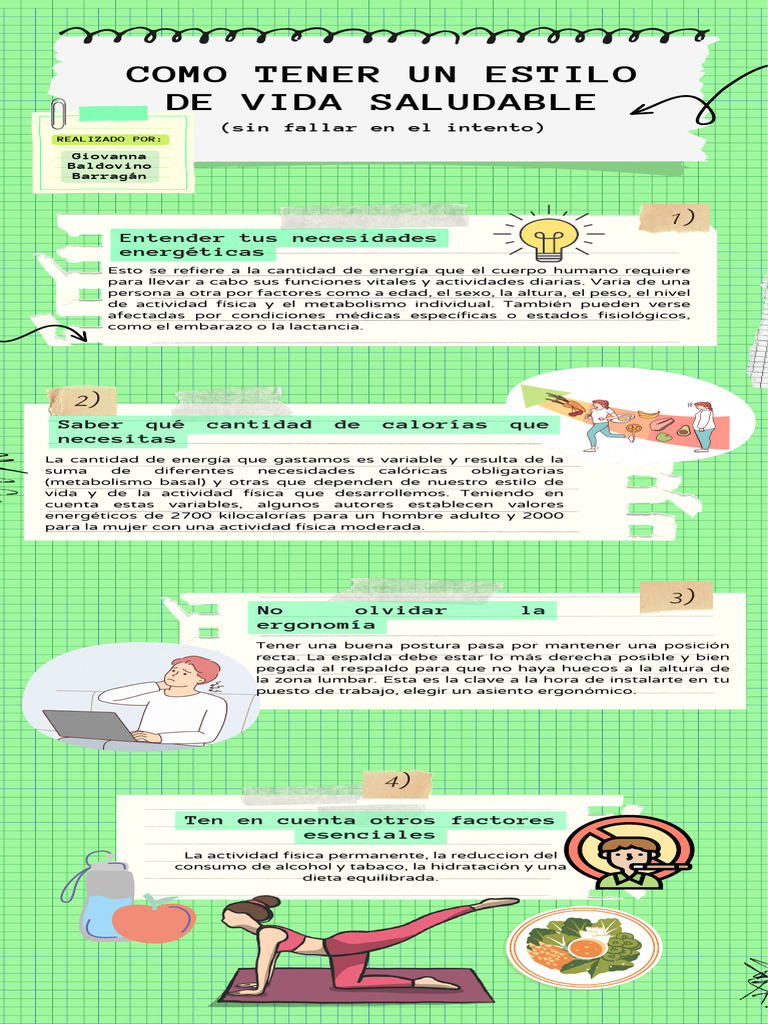 Evidencia GA3-230101507-AA2-EV01. Infografía - Estilos de vida saludable | PDF