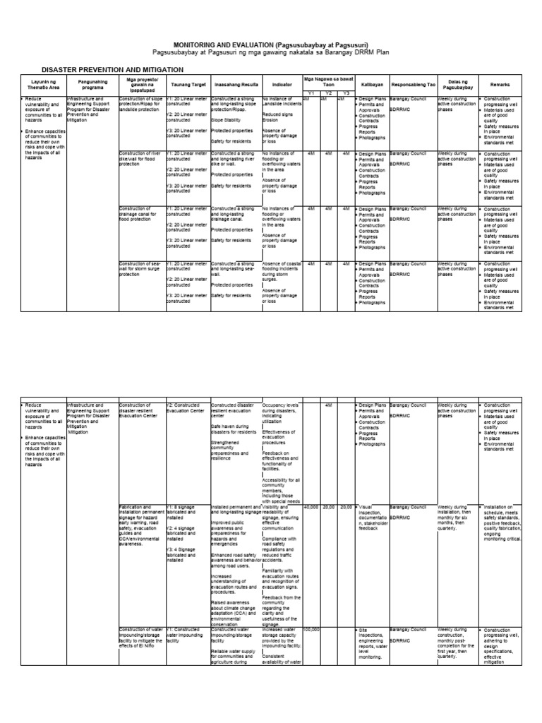 Barangay DRRM Plan Monitoring Guide | PDF | Emergency Management ...