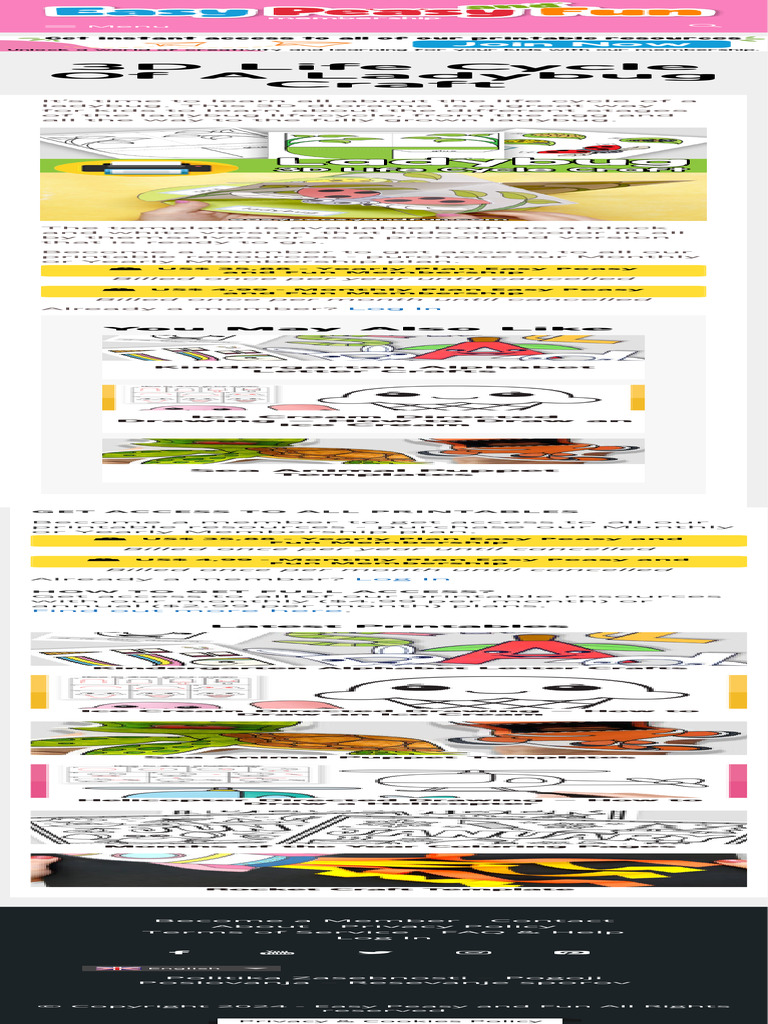 3D Life Cycle of a Ladybug Craft – Easy Peasy and… | PDF