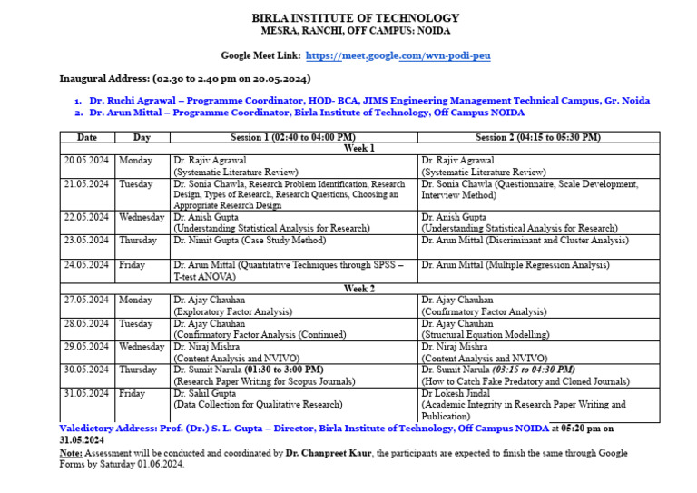 FDP Bit Noida | PDF | Factor Analysis | Methodology