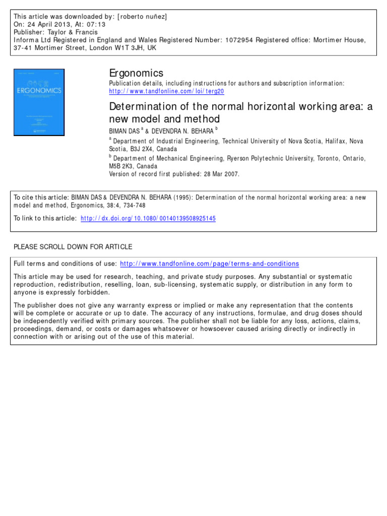 New Model for Horizontal Working Area | PDF | Area | Angle