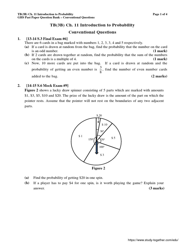 Good Hope School 13 18 3B Ch.11 Introduction To Probability CQ | PDF ...