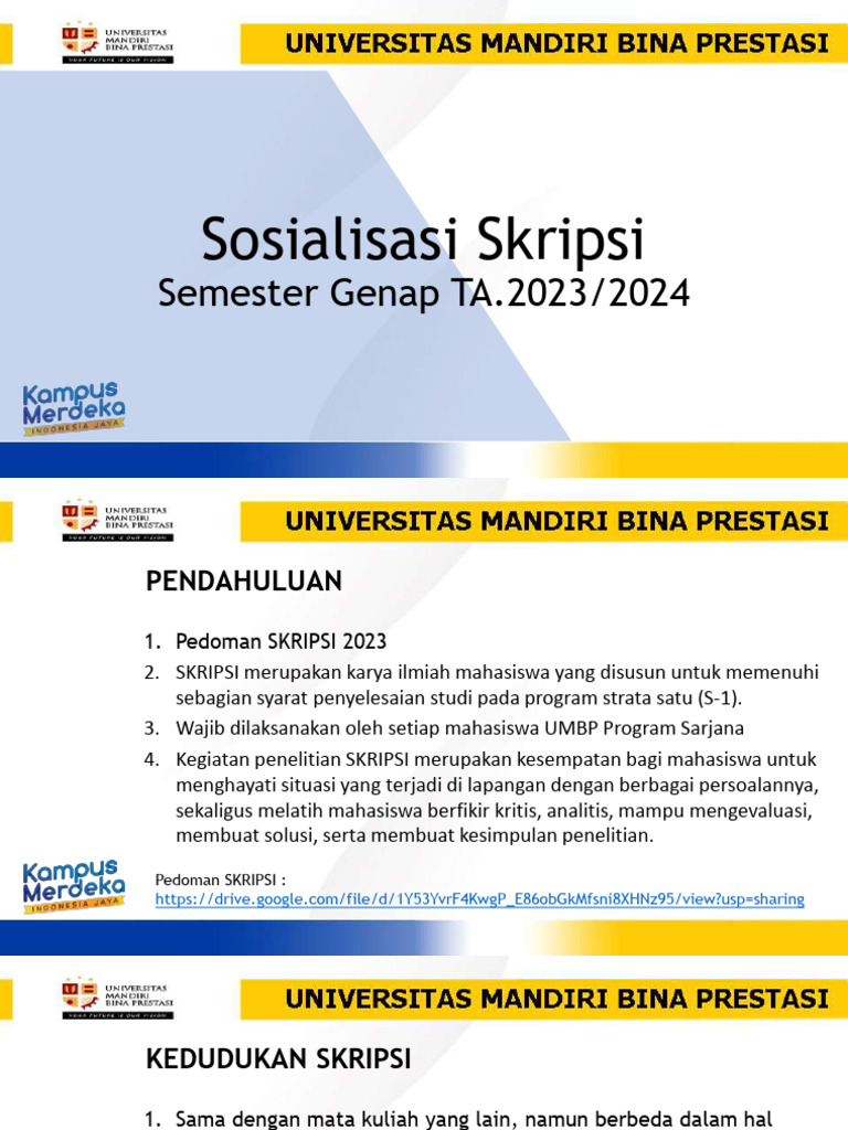Sosialisasi-Skripsi-2023-2024 GENAP | PDF
